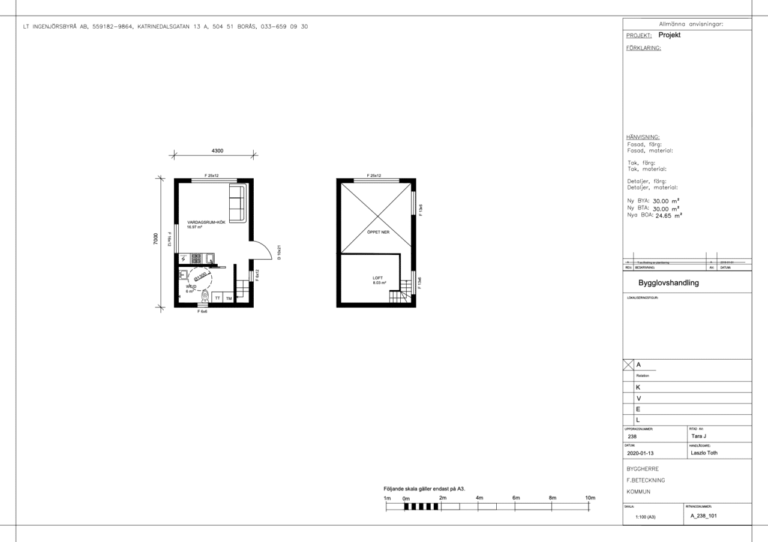Planritning - Skala, Symboler och Förkortningar 2025